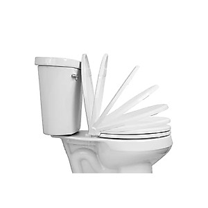 Centoco 1700SC-001 Luxury Plastic Elongated Toilet Seat with Slow Close, White