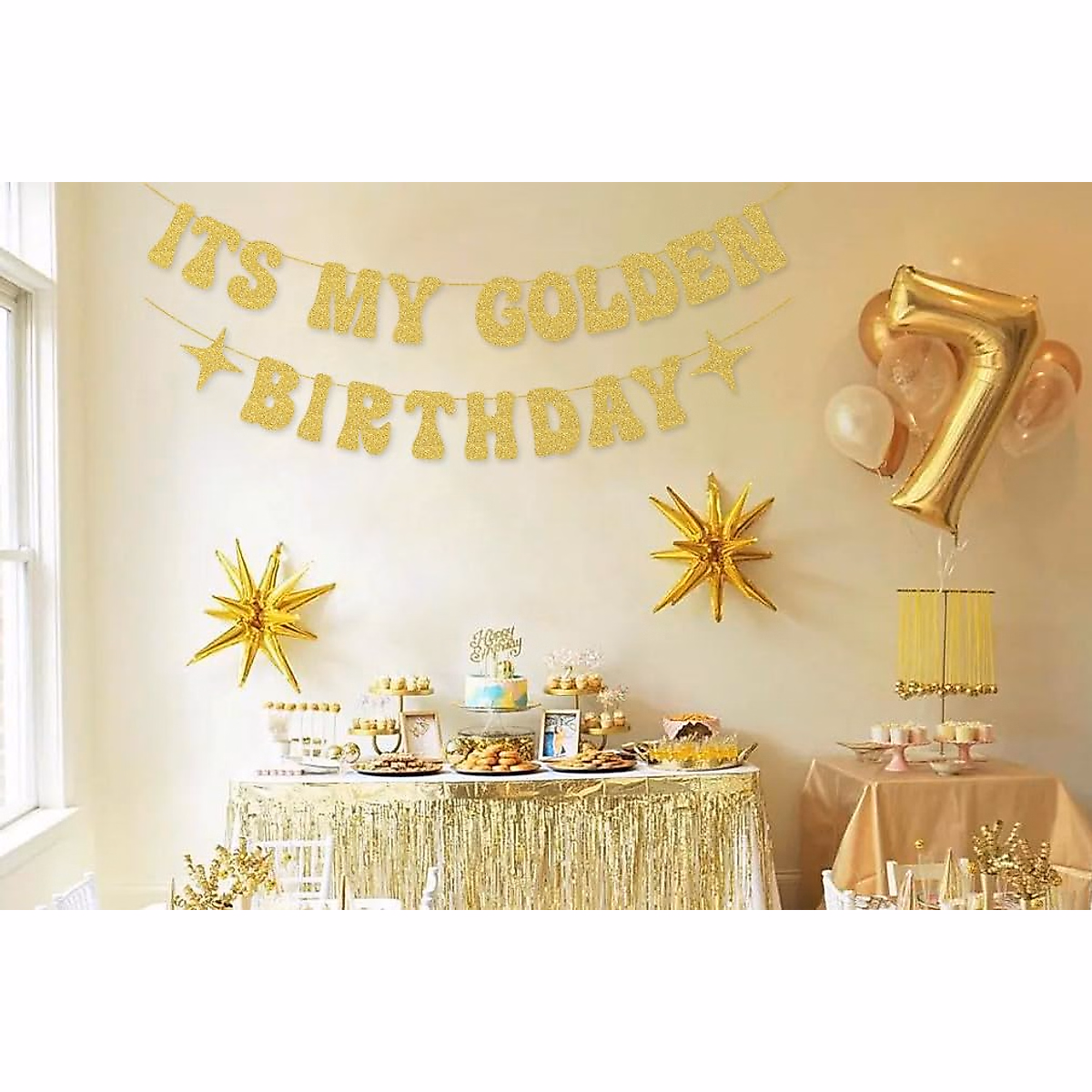 It's My Golden Birthday Banner for Golden Birthday Party Decorations