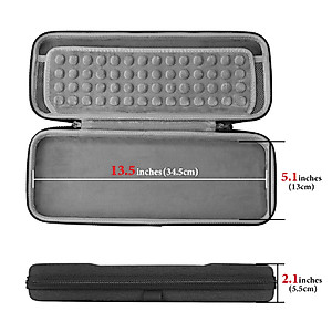 Geekria 65% Compact Keyboard Case, Hard Shell Travel Carrying Bag for 68 Keys Compact Keyboard, Compatible with Keychron K6/ K6 Pro/Keychron Q2 Pro/ Q2 Max, HyperX Alloy Origins 65 Keyboard