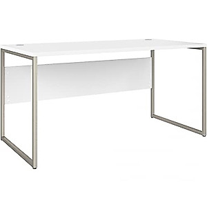 Bush Business Furniture Hybrid Computer Table Desk with Metal Legs, 60W x 30D, White