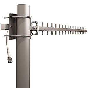 Tupavco TP513 Yagi WiFi Antenna 2.4GHz (17dBi) Outdoor Directional Signal (H:25° V:24°) Long Distance Range (High-Gain Weatherproof) Wireless Network (Pole Mount) N-Female Pigtail Connector