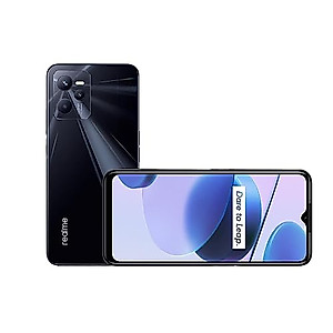 Realme C35 128GB 4GB RAM Factory Unlocked (GSM Only | No CDMA - not Compatible with Verizon/Sprint) | Bundle w/Fast Car Charger - Glowing Black