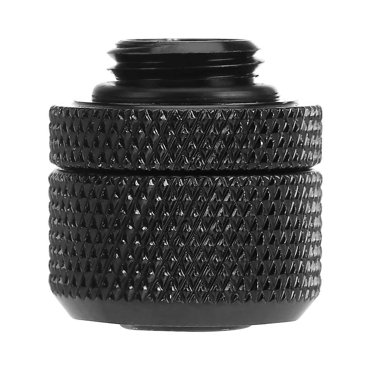 Dracaena 6 Pack G1/4" Thread to 3/8" ID, 5/8" OD Compression Fitting for Soft Tubing, Soft Tube Connectors for Computer Water Cooling System, Black
