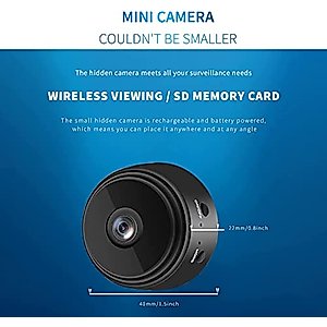 XAJBJJ 2023 Upgraded 1080P WiFi Camera Detector for Home Office,Indoor Camera with Motion Detection Night Vision - Car Cameras for Surveillance-CC1