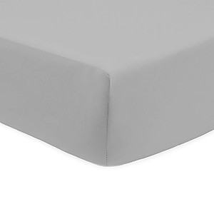 American Baby Company 100% Cotton Percale Fitted Crib Sheet, Gray Plus Gray Zigzag, 2 Count