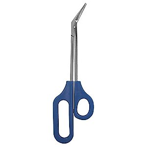 Craft Scissors, Stainless Steel Long Handle Small Scissors Multifunctional Bent Tip Tweezers Shears Professional Handcraft Scissors for Cutting Fabric Paper Photos