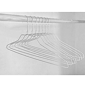 NAHANCO NT140 Wire Shirt Hanger for Laundry, Dry Cleaning, 18" - White (Pack of 500)