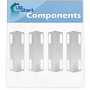 4-Pack BBQ Grill Heat Shield Plate Tent Replacement Parts for Ducane Affinity 4200 - Compatible Barbeque Stainless Steel Flame Tamer, Flavorizer Bar, Vaporizer Bar, Burner Cover 15 3/8"