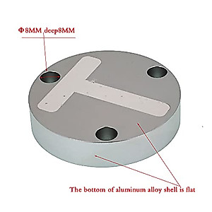Metal round horizontal bubble T-type two-way level instrument metal level diameter 60mm accuracy 5 ′ / 2mm (silvery)