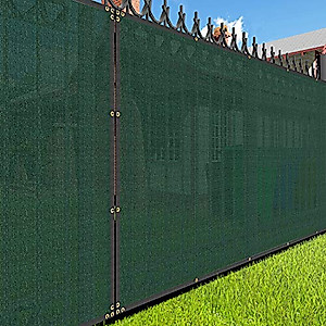 E&K Sunrise 5' x 40' Green Fence Privacy Screen, Commercial Outdoor Backyard Shade Windscreen Mesh Fabric Shade Net Cover for Patio Lawn Chain Link Garden Yard Backyard