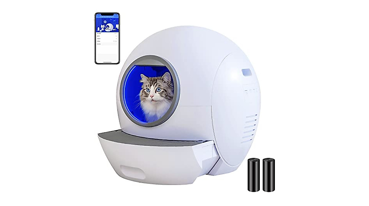 ELS PET Self Cleaning Cat Litter Box - No Scooping, Smart APP