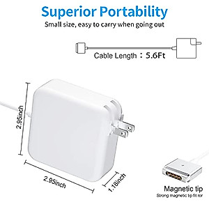 Mac Book Pro Charger - 60W T-Tip Magnetic Charger Power Adapter, Universal Laptop Charger Compatible with Mac Book Air/Mac Book Pro 13-Inch Retina Display(After 2012)