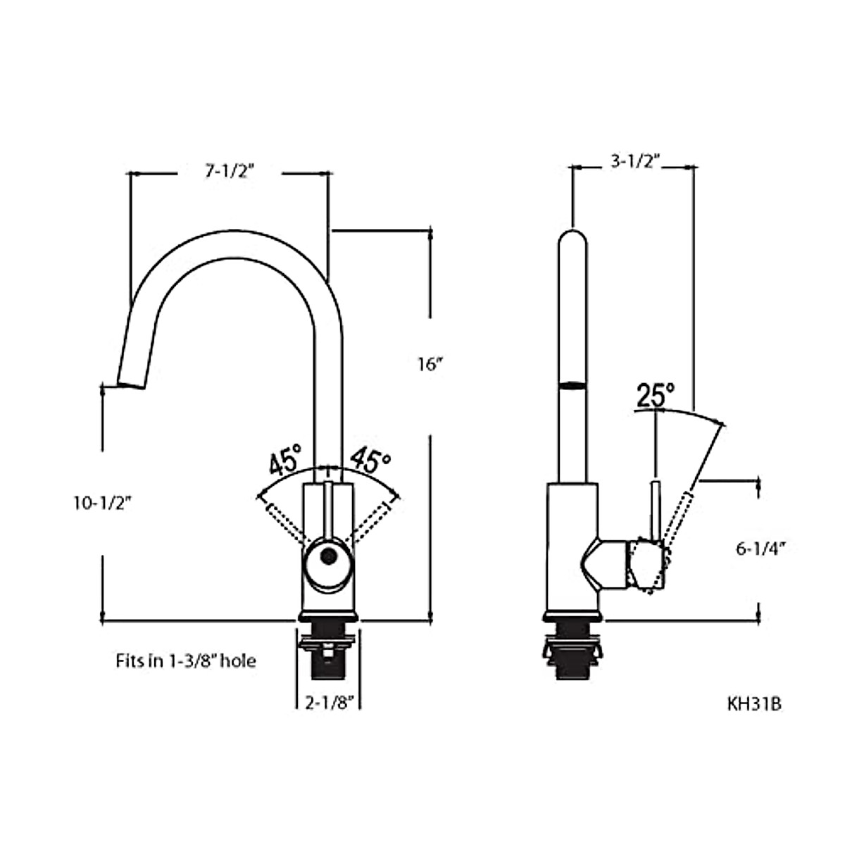 HotMaster 4 in 1 Kitchen Faucet Kit with DigiHot Instant Hot Water Tank, Filter System, Air Gap, Sink Mount Soap Dispenser and Dual Outlet Raised Button Air Switch
