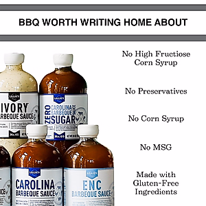 Lillie’s Q - Gold Barbeque Sauce, Gourmet Carolina Sauce, Tangy BBQ Sauce with South Carolina Mustard, Premium Ingredients, Made with Gluten-Free Ingredients (20 oz)