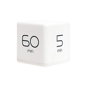 mooas Cube timers White (5,15,30 and 60 Minutes) & Multi Cube Violet (5,10,20 and 30 Minutes) Bundle, Time Management, Time for Studying, Cooking and Workout, Kids Timer