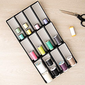 LIVORINI Spice Drawer Organizer | 3 Tier Kitchen Spice Rack Organizer for Drawer | Non-Skid storage Tray [2 Pack]