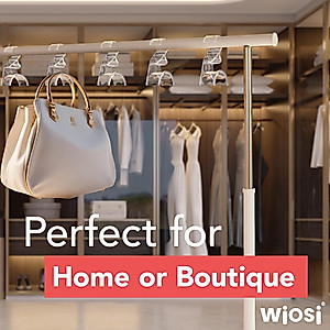 Wiosi Premium Clear Purse Hanger Closet Set of 12 - Durable Acrylic Organizers and Storage Bag Hanger for Luxury Closet - Purse Hanger Holder for Handbags Premium Backpack Purse Hooks