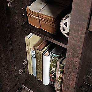 Sauder Carson Forge Computer Desk, Coffee Oak finish