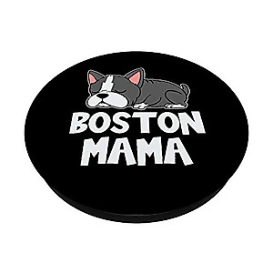 Boston terrier dog Puppy Cute Dog breed Bostie Mom PopSockets Swappable PopGrip