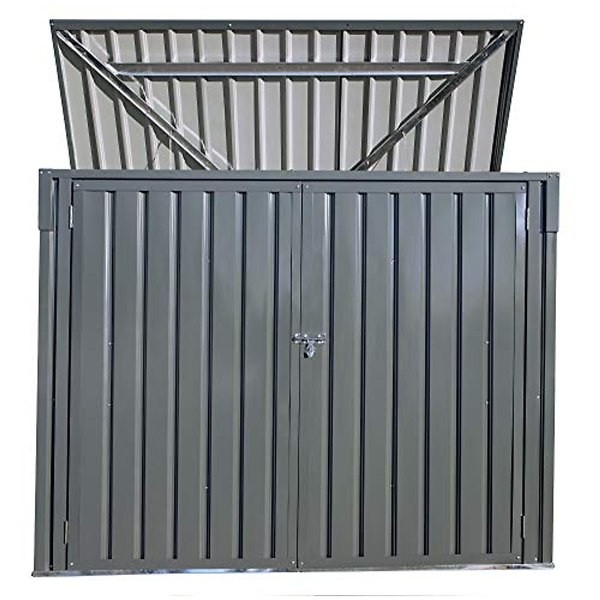 ARROW 6' x 3' Storboss Horizontal Outdoor Padlockable Steel Storage Shed, Charcoal