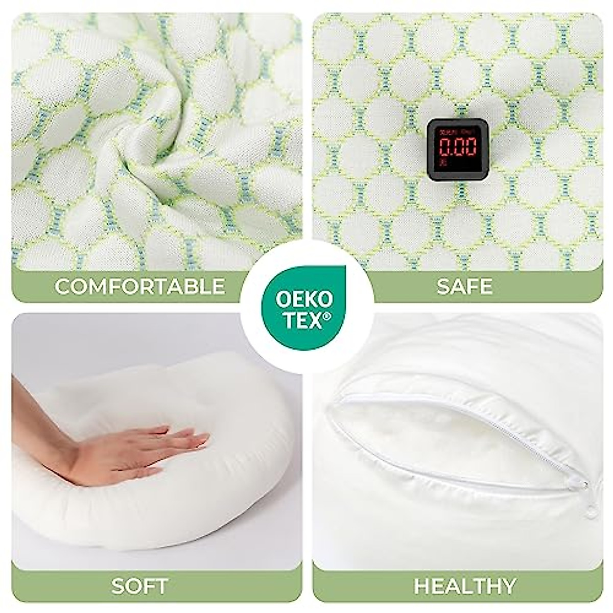 InnoLuxe Pregnancy Wedge Pillows for Sleeping, Maternity Pillow for Pregnant Women, Soft Pregnancy Pillow Support for Back, Belly, HIPS & Legs, Detachable and Adjustable with Pillow Cover