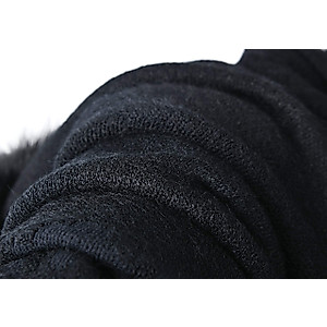 ELFJOY Bridal Faux Fur Shawl Black Fur Coat Women Luxury Faux Fur Wrap for Evening Dresses Winter Cashmere Fur Cape for Wedding Evening Party