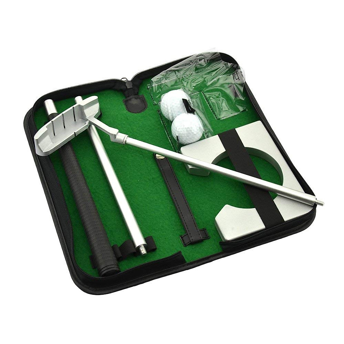 Neon Executive Gift Portable Golf Putter Set Kit with Ball Hole-Cup for Travel Indoor Golf Putting Practice