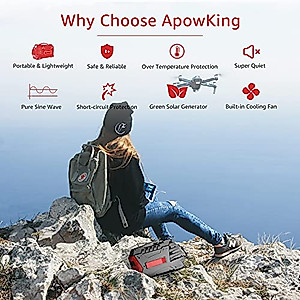 500W Portable Power Bank / Station, 296Wh Outdoor Solar Generator Backup Battery Pack with 110V/500W AC Outlet for Home Use, Emergency Outage, Camping Travel, RV Trip