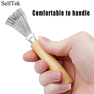 SelfTek 4 Pack Hair Brush Cleaning Tool for Removing Hair and Dust - Home or Salon Use