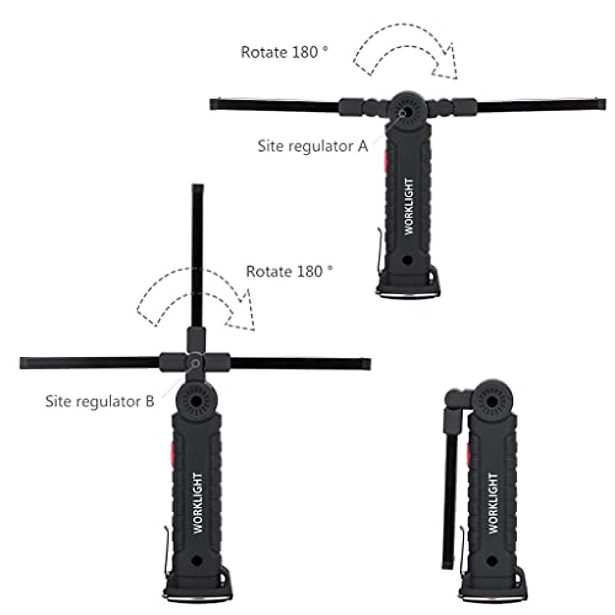 LED Flashlight Portable USB Working Light Torch Lanterna Hanging Lamp