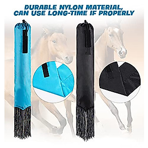 HYGMPDAS Horse Tail Bag - Tail Bag for Horses, Horse Tail Bag with Fringe, 2 PCS