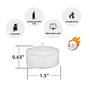 Zest Candle 50-Piece Tealight Candles, White