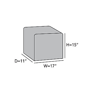 Covermates Keepsakes - Rectangular Appliance Cover - Dust Protection - Stain Resistant - Washable - Appliance Cover-Black