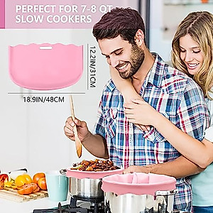 3 Pack Slow Cooker Liners Leakproof Newly Upgraded, Easy Clean Crock Pot Liners Reusable Silicone Bag Liners Fit 7-8 Quarts Oval or Round Pot