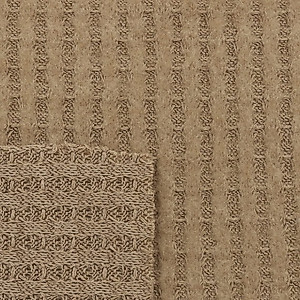 Solid Waffle Brush Poly Rayon Spandex Knit Fabric (Sample Swatch (7"x10" Inches), Camel)
