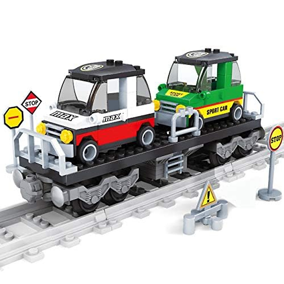 General Jim's Car Transport Train Cars 186 Piece Modular Building Block Bricks Train Set Building Toy and Bricks Building Blocks - for Teens and Adults