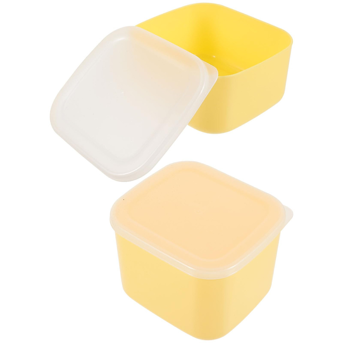 2pcs Sliced Cheese Container for Fridge Cheese Slice Holder with Lids Plastic Cheese Box for Fridge Cheese Storage Container for Fridge Cheese Container for Refrigerator