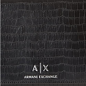 A|X Armani Exchange Women's Flap Top Handle Medium Crossbody Bag, Black, OS