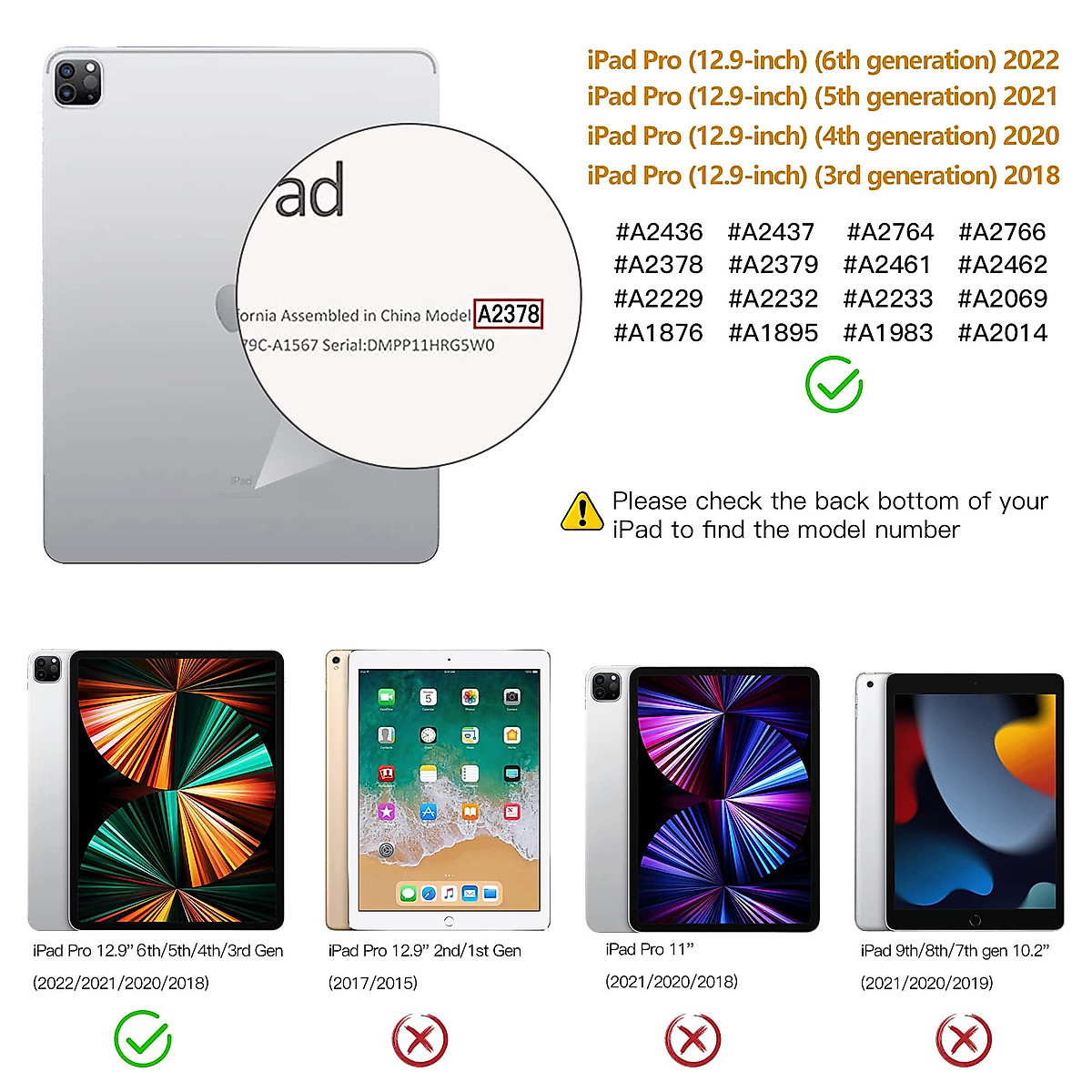 Akkerds Compatible with iPad Pro 12.9 Case 6th/5th/4th/3rd Generation with Pencil Holder, Trifold Stand Cover with TPU Back for iPad 12.9 Pro Case 2022/2021/2020/2018, Auto Wake/Sleep, Mallard Green