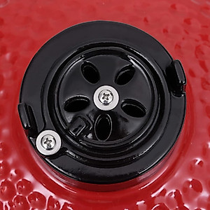 GaRcan 2-in-1 Kamado Barbecue Grill Smoker Ceramic 56 cm Red