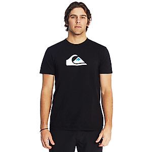 Quiksilver mens Comp Logo Mt0 Tee Shirt, Black, Medium US