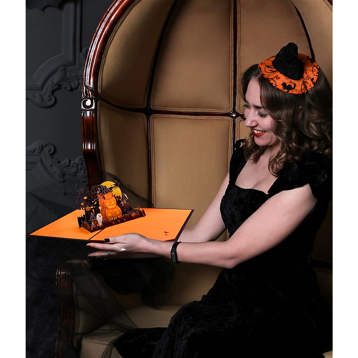 Magic Ants Halloween Pop Up Card - 3D Greeting Card, Happy Halloween Card, Pumpkin Card,Pop Up Spook Pumpkin Card,Pop Up Gift Cards,Popup Birthday Card for Best Friend,with Envelope