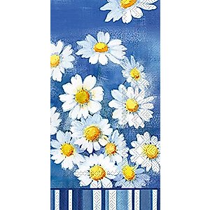 Boston International IHR 3-Ply Guest Towel Buffet Paper Napkins, 8.5 x 4.5-Inches, Agnetha Blue