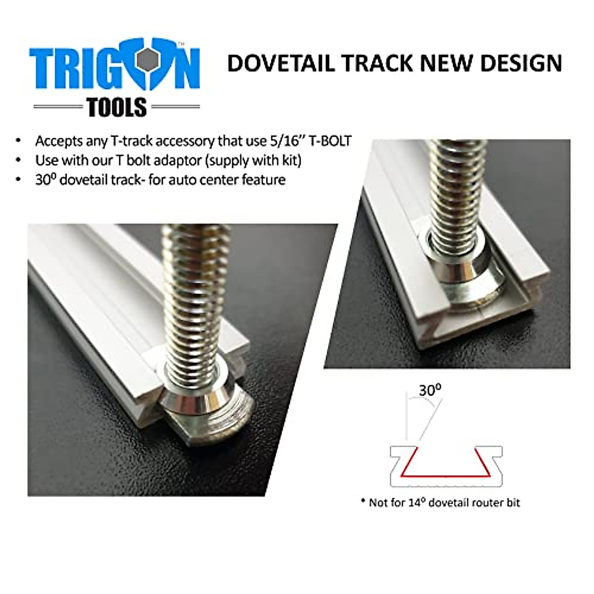 Kit to Build Woodworking Jigs Fixtures |30⁰ Dovetail Aluminum Tracks and Inline Clamps |Cutting Routing Drilling Sanding Gluing Assembling |Include T Track Accessories: T bolts, Star Knobs (ECO KIT)