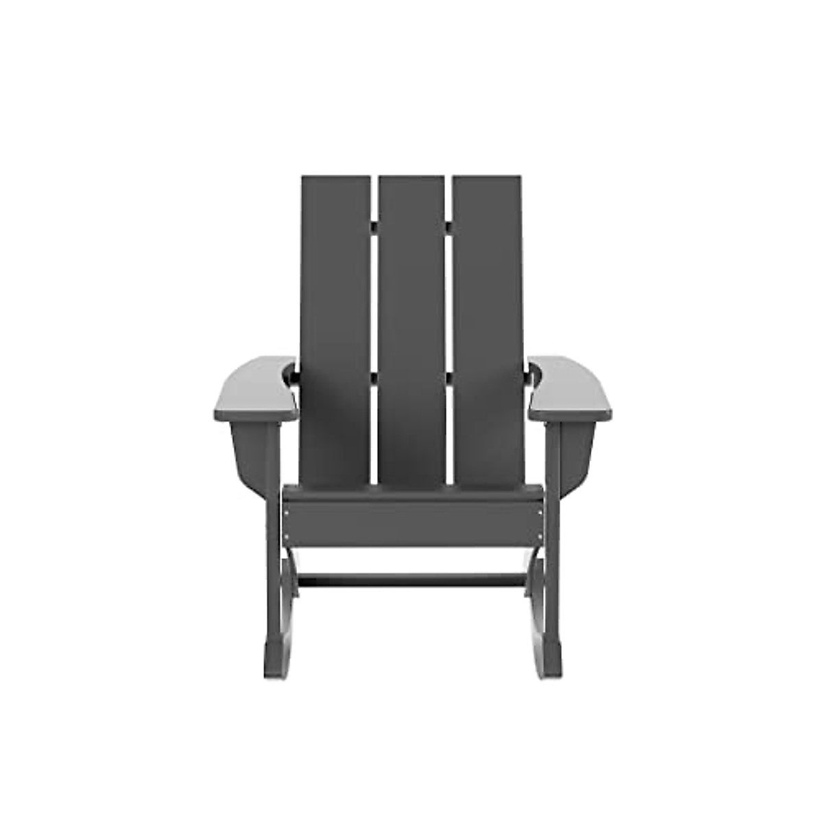 WO Home Furniture Adirondack Rocking Chair Set of 2 PCS Patio All-Weather and UV Protection for Any Outdoor Spaces (Gray)