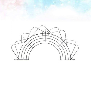 DOITOOL Barbeque Grill Stainless Steel Wok 2pcs Wok Ring Tempura Racks Semicircle Semicircle Steam Racks Fried Food Cooling Racks Strainers (34cm) Barbeque Grill Stainless Steel Frying Pan