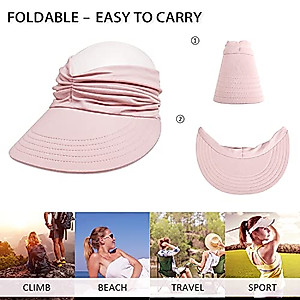 Women Sport Sun Visor Hats,Empty Top Baseball Sun Cap,Womens Sunhats with uv Protection,Sun Hats for Young Girls Women Beach Dark Navy-1pcs