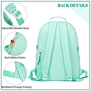 mygreen Casual Daypack Backpacks School Bag College Backpack Lightweight Travel Daypack Large Bookbags for Teens Girls Women High School Middle School Students Black