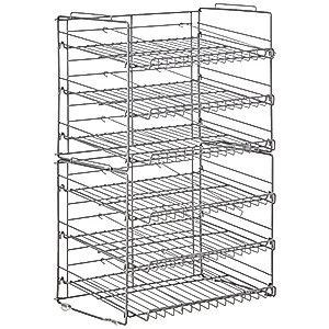 Atlantic Gravity-Fed Compact Double Canrack – Kitchen Organizer, Durable Steel Construction, Stackable or Side-by-Side, PN in Silver