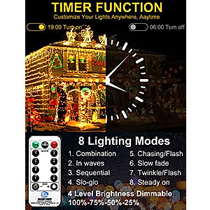 403ft Christmas String Lights Outdoor, 1000 LED Super Long String Lights with Remote 8 Modes & Memory Timer Green Wire Twinkle Fairy Lights Decor for Home Xmas Party Wedding Garden